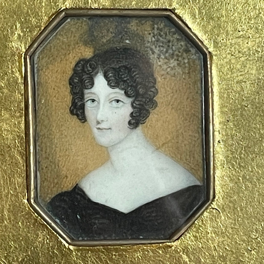 A Wonderful Portrait of a Dear Lady Encased Within a Golden Frame - Etsy
