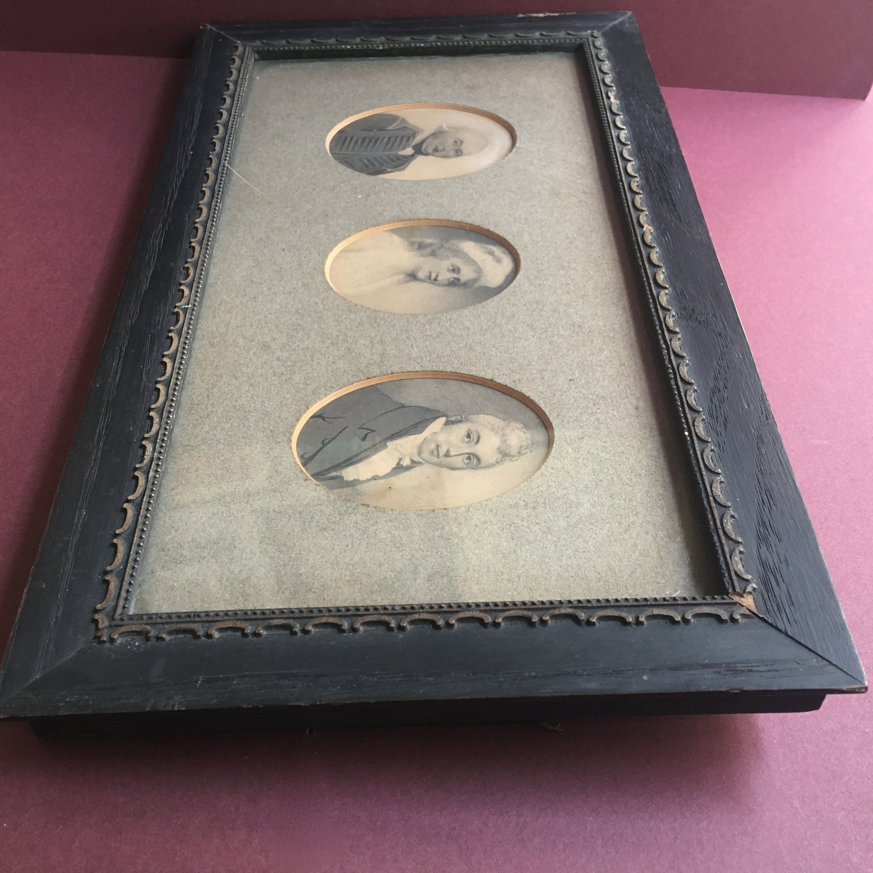 The Wilson Family Three Miniatures of Father Mother and Son - Etsy