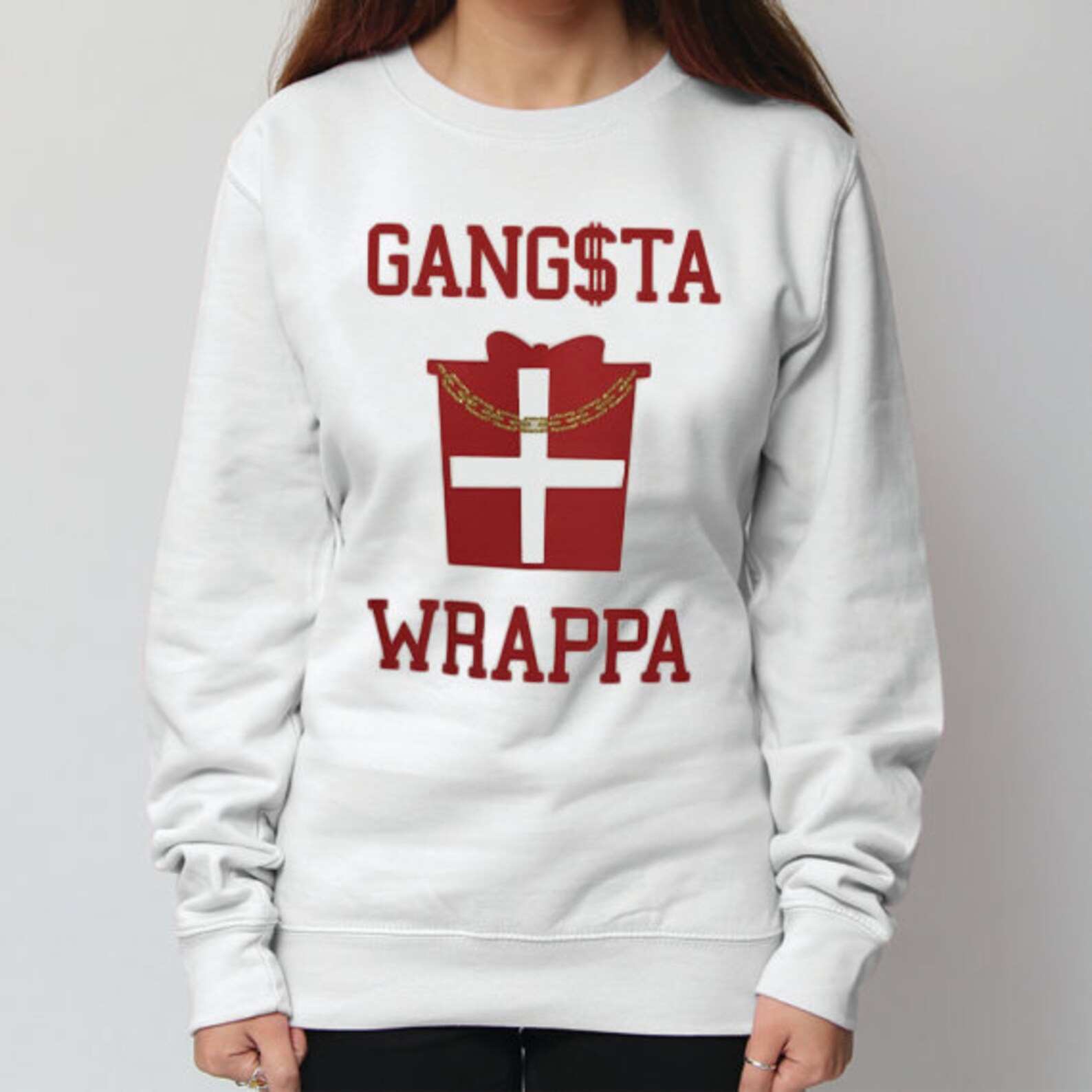 Gangsta Wrappa Sweatshirt. Christmas Jumper Funny Father - Etsy