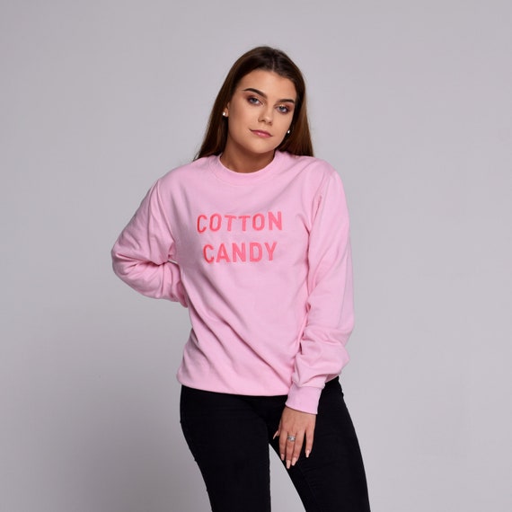 Cotton Candy Unisex Embroidered Sweatshirt. Hoodie Jumper | Etsy