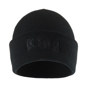King & Queen Beanies. Embroidered Twin Pack Royalty Couple Goals ...