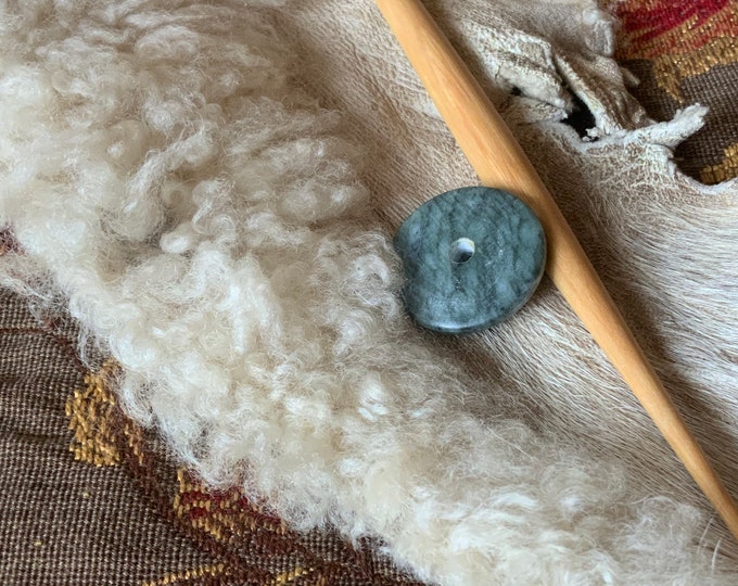 Hand Turned Soapstone Spindle Whorl in Sea Green, 7.3 Grams - Etsy