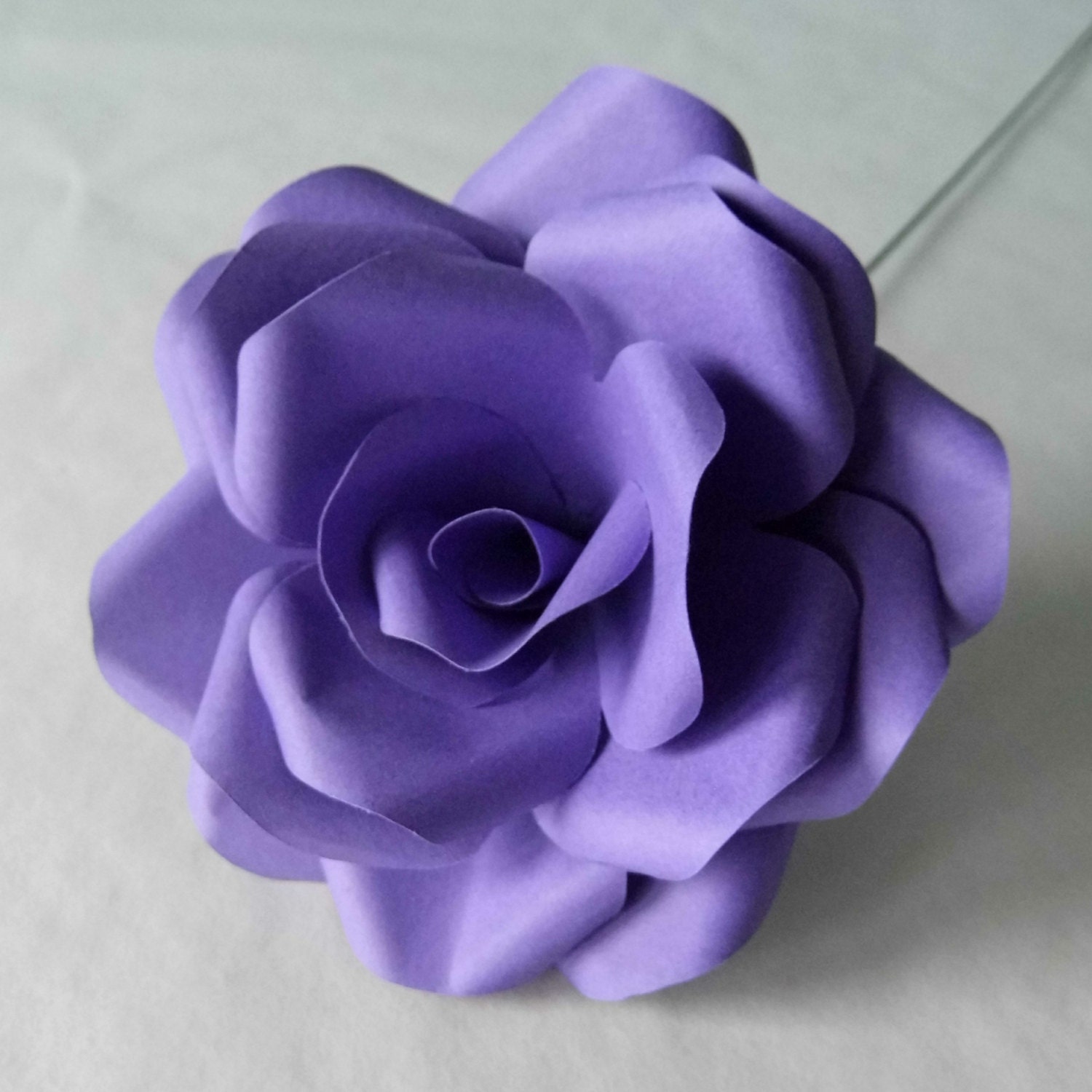 Single Dark Purple Rose Paper Flower Table Decorations - Etsy