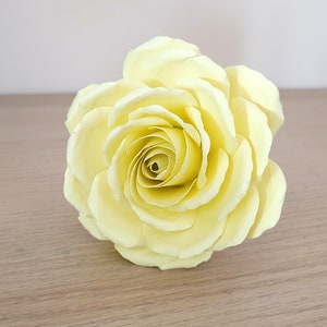 Yellow Paper Rose, Paper Flower, Valentines Rose, Wedding Flowers ...
