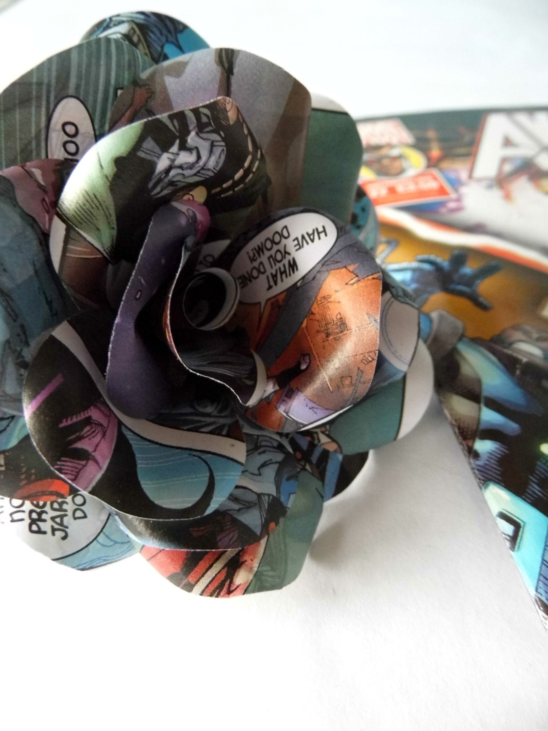 6 x Comic Book Paper Roses Paper Flowers Roses Paper Flowers | Etsy