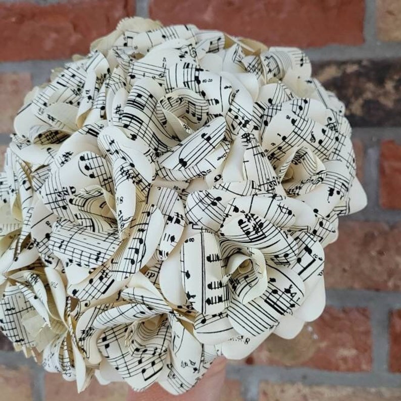 Cream Sheet Music Paper Roses Paper Flowers Roses Handmade - Etsy
