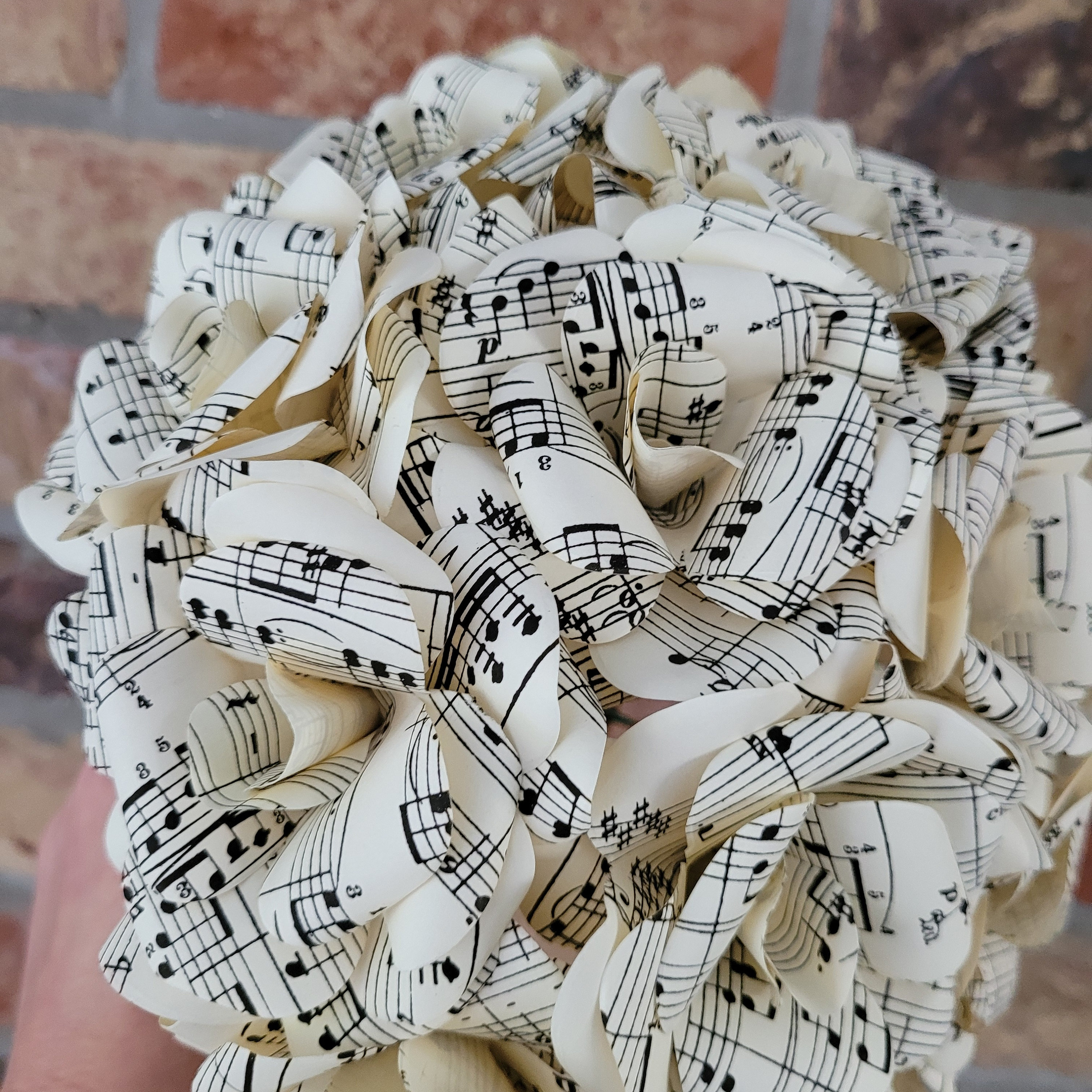 Cream Sheet Music Paper Roses Paper Flowers Roses Handmade - Etsy