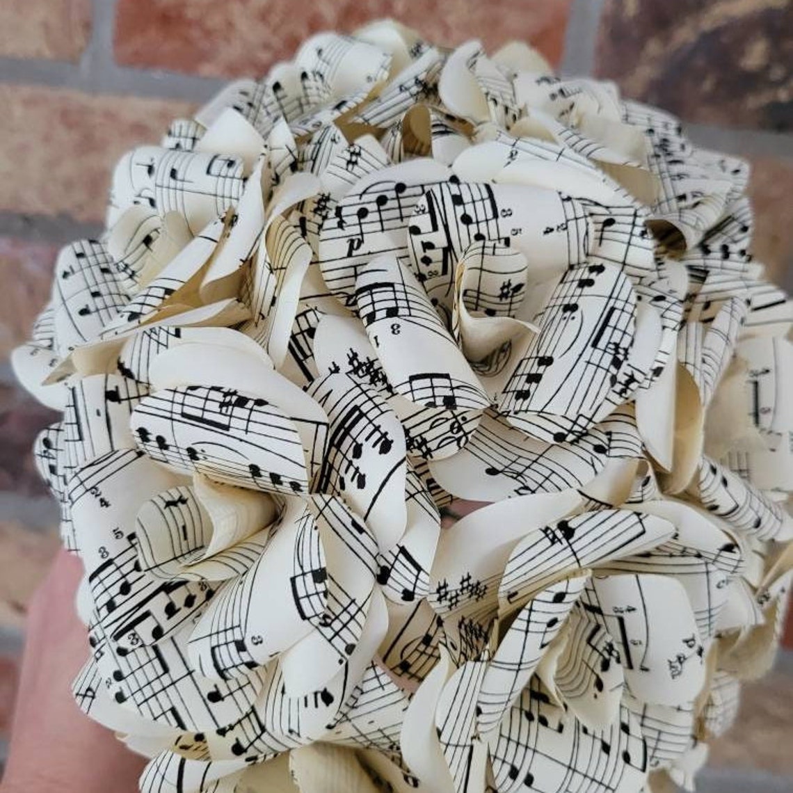 Cream Sheet Music Paper Roses Paper Flowers Roses Handmade - Etsy