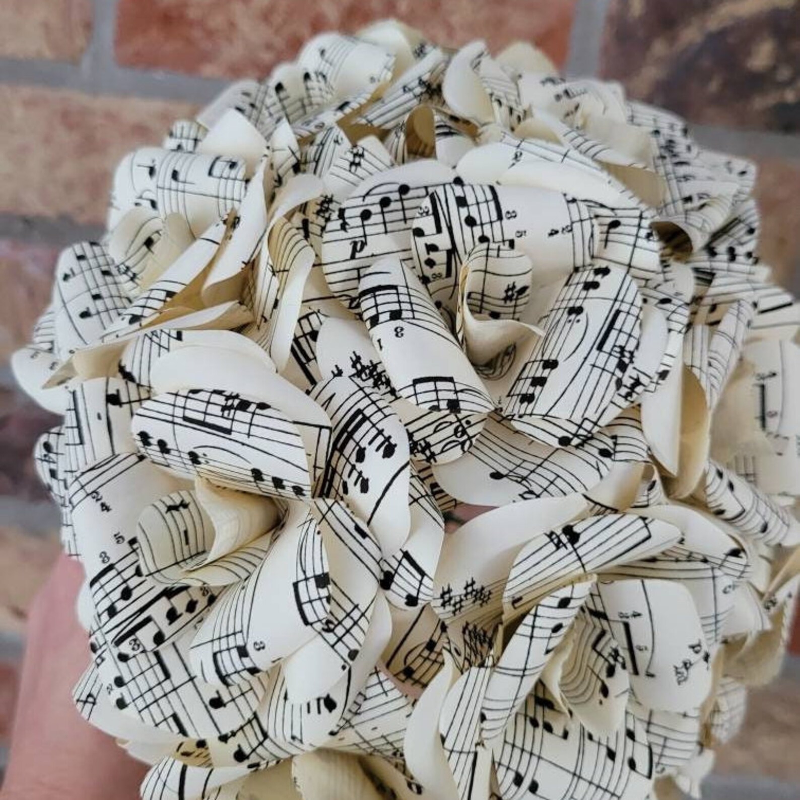 Cream Sheet Music Paper Roses Paper Flowers Roses Handmade - Etsy