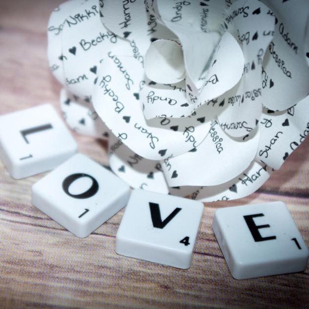 12 X Personalised Message Paper Flowers Paper Roses 18th or | Etsy UK