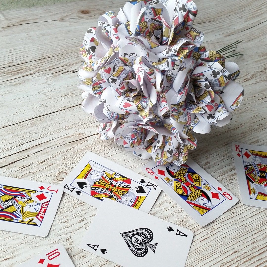 Playing Card Paper Flowers | Las Vegas Wedding | Casino Night | Casino ...