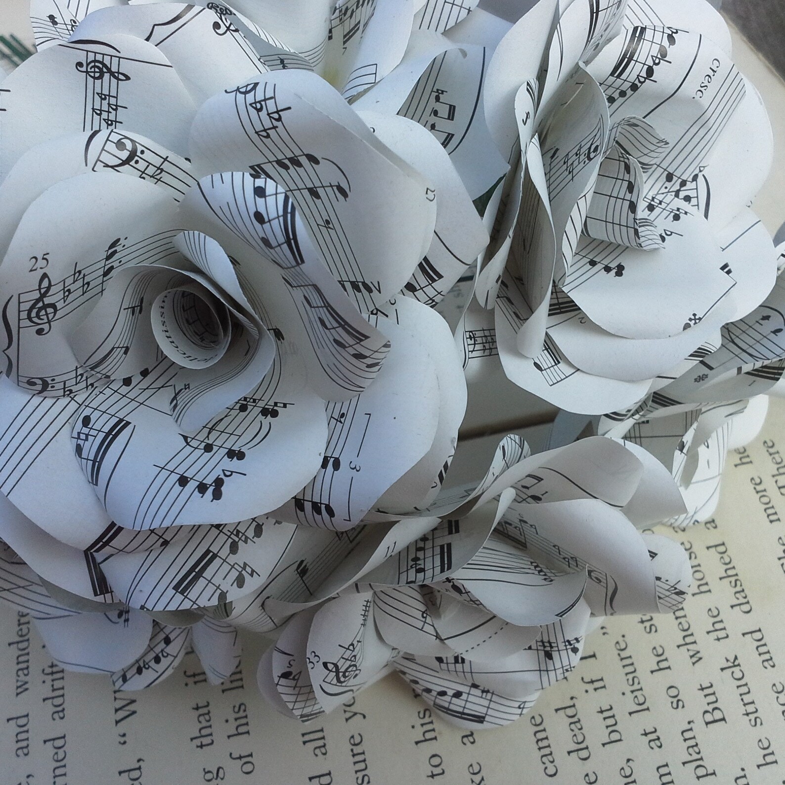 9 X Sheet Music Paper Flowers Wedding Flowers - Etsy UK