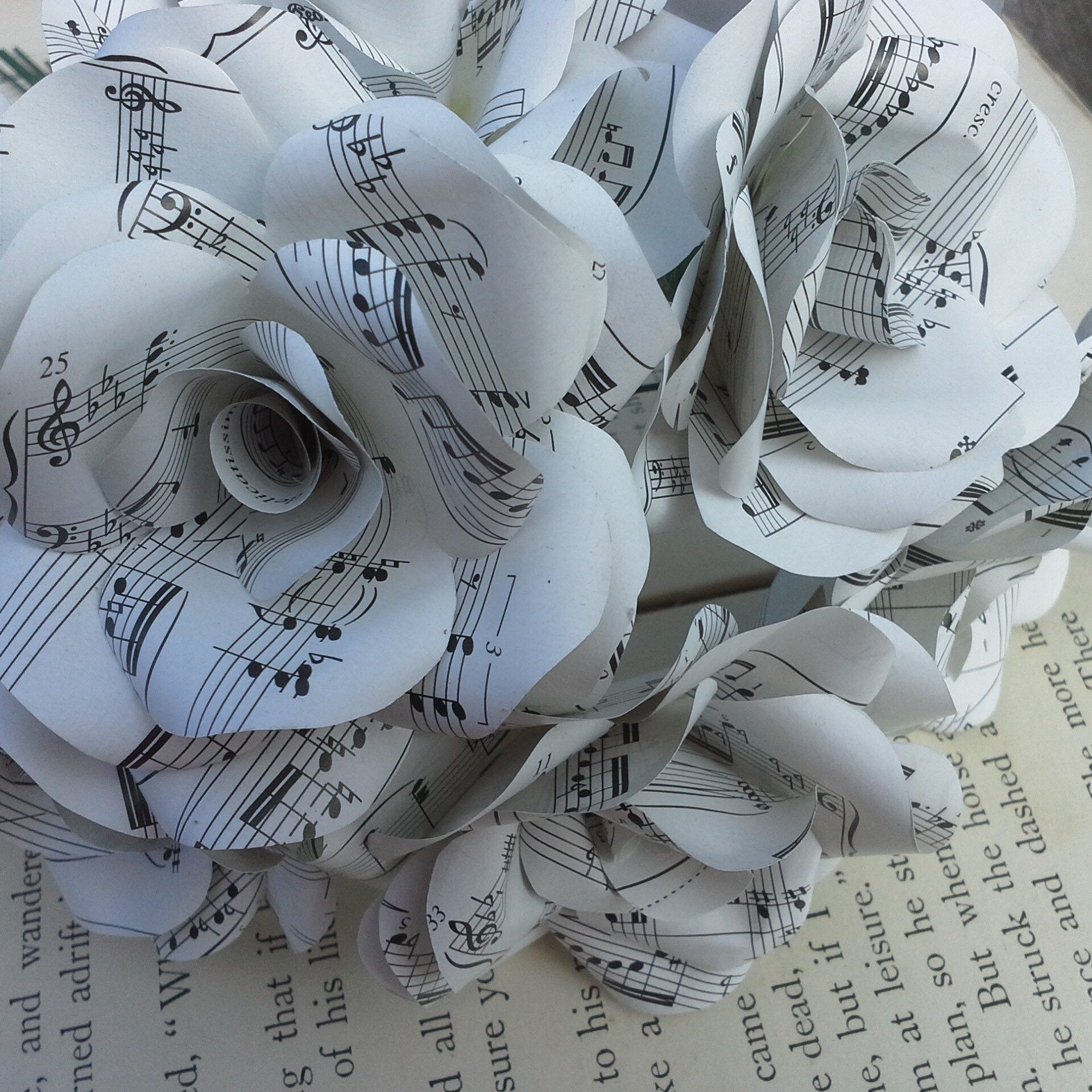 9 X Sheet Music Paper Flowers Wedding Flowers | Etsy