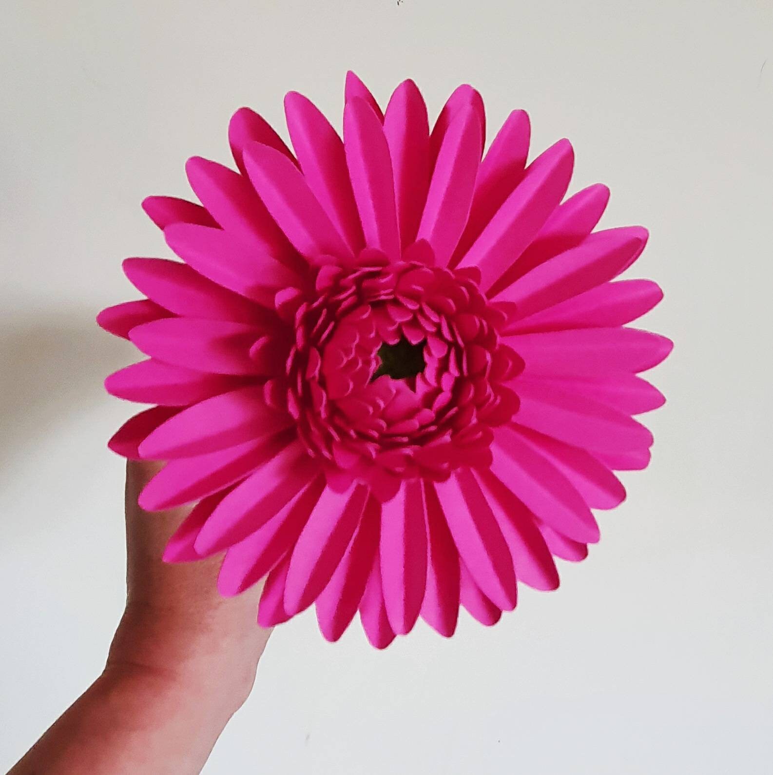Bright Pink Paper Gerbera Daisies Handmade Paper Flowers - Etsy UK