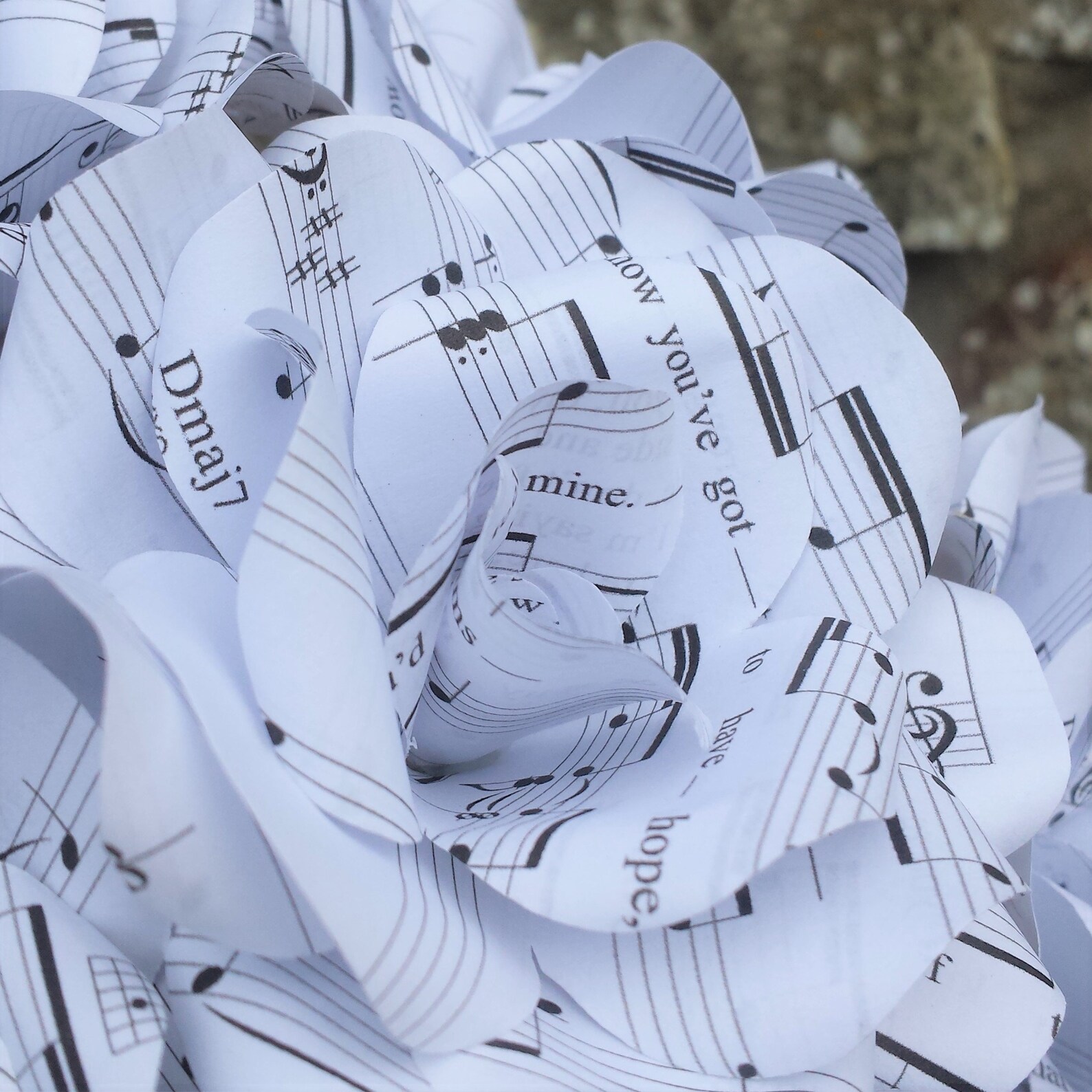 6 X Sheet Music Paper Roses Paper Flowers Roses Handmade - Etsy