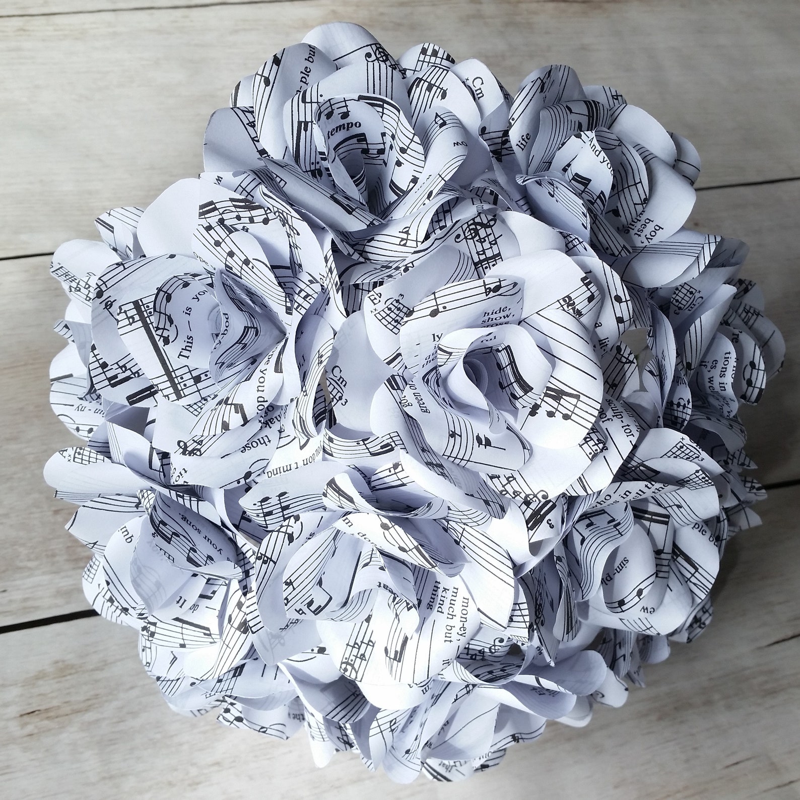 9 X Sheet Music Paper Flowers Wedding Flowers | Etsy