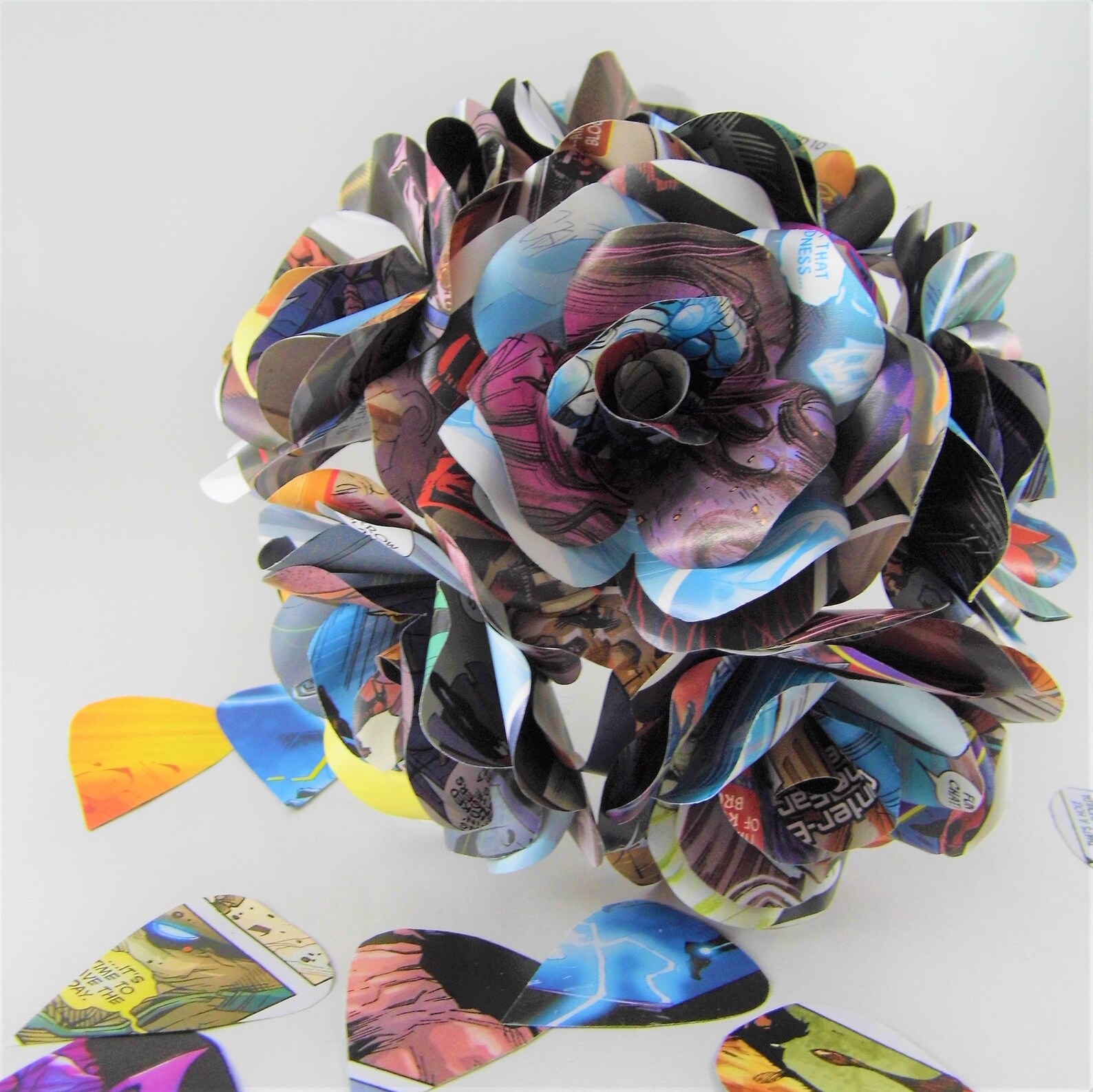 6 X Comic Book Paper Flowers Cosplay Themed Gift | Etsy UK