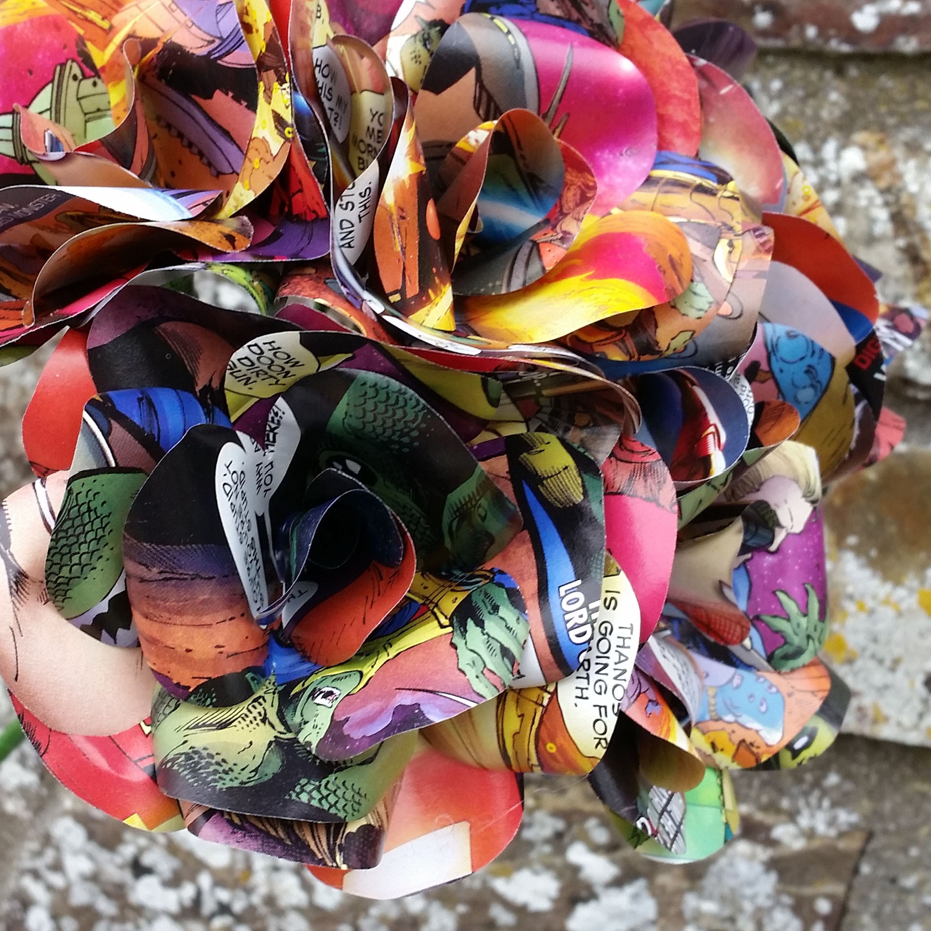 Comic Book Paper Roses Paper Flowers Roses Paper Flowers - Etsy UK
