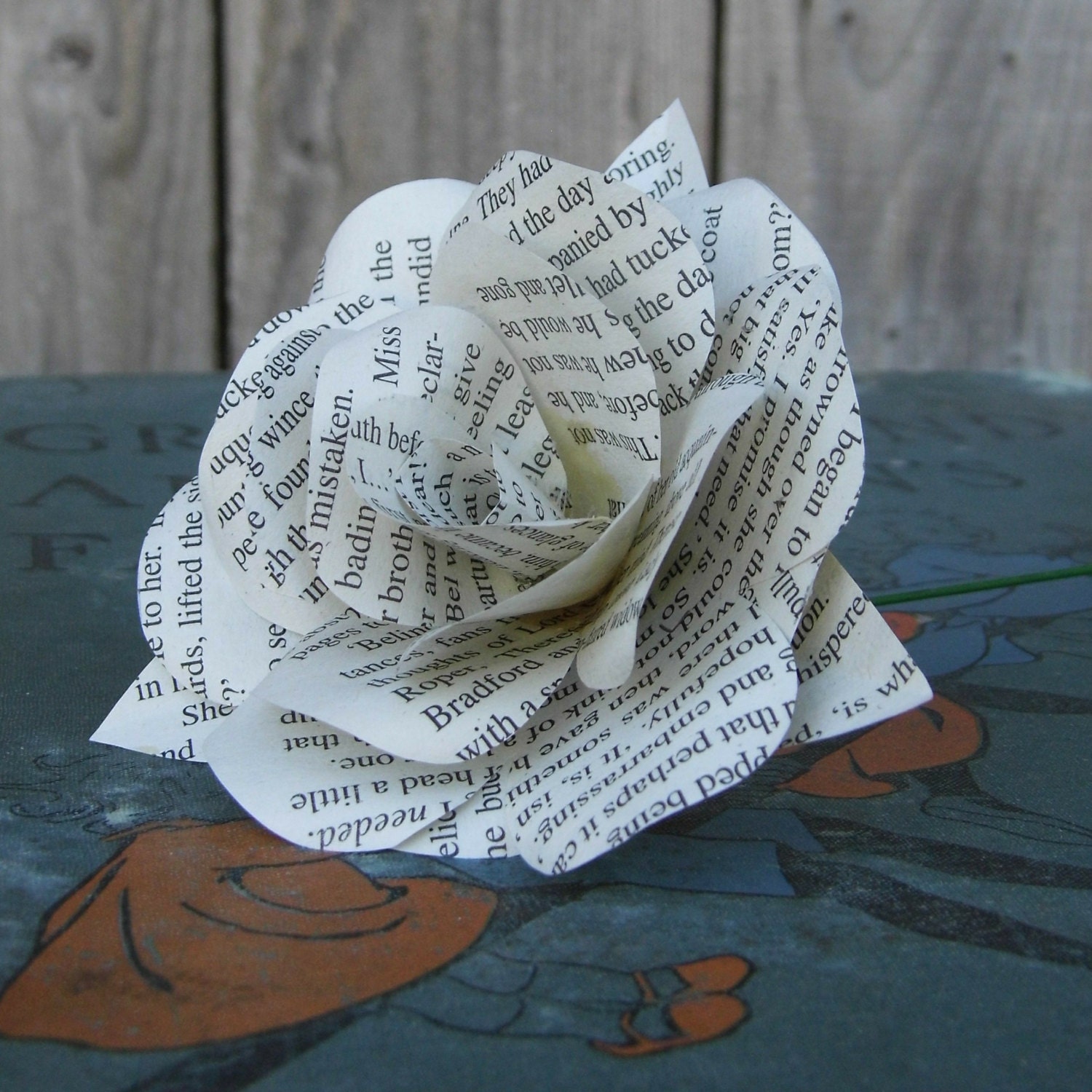 Book Page Paper Flower Roses Handmade Paper Flowers - Etsy UK