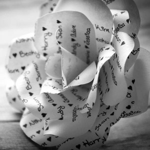 Single Personalised Message Flower Paper Rose - Paper Flower ...