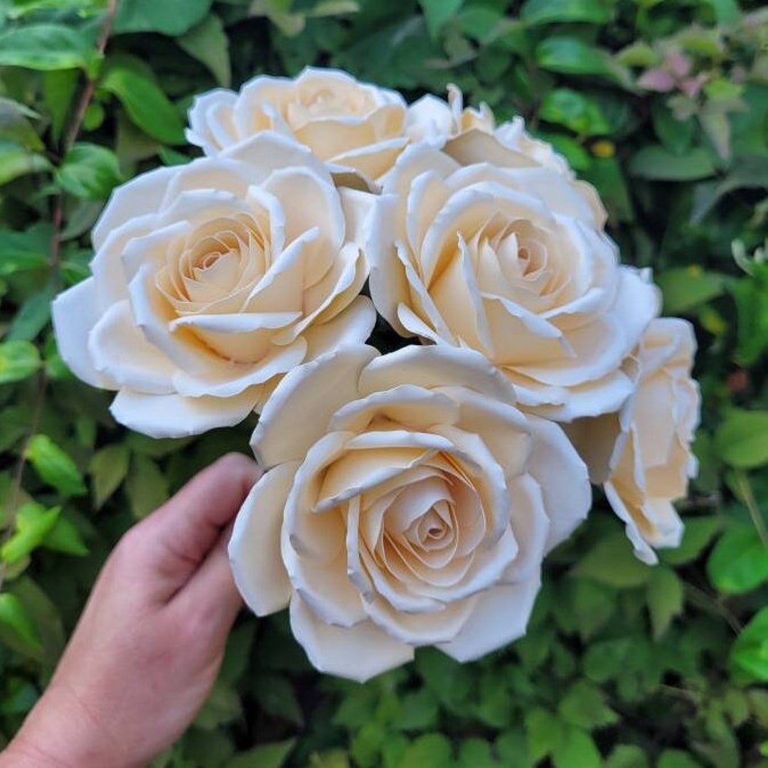 Realistic Paper Roses, Paper Flower, Valentines Rose, Wedding Flowers ...