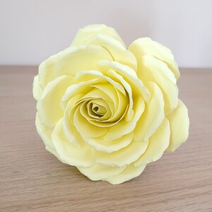 Yellow Paper Rose, Paper Flower, Valentines Rose, Wedding Flowers ...