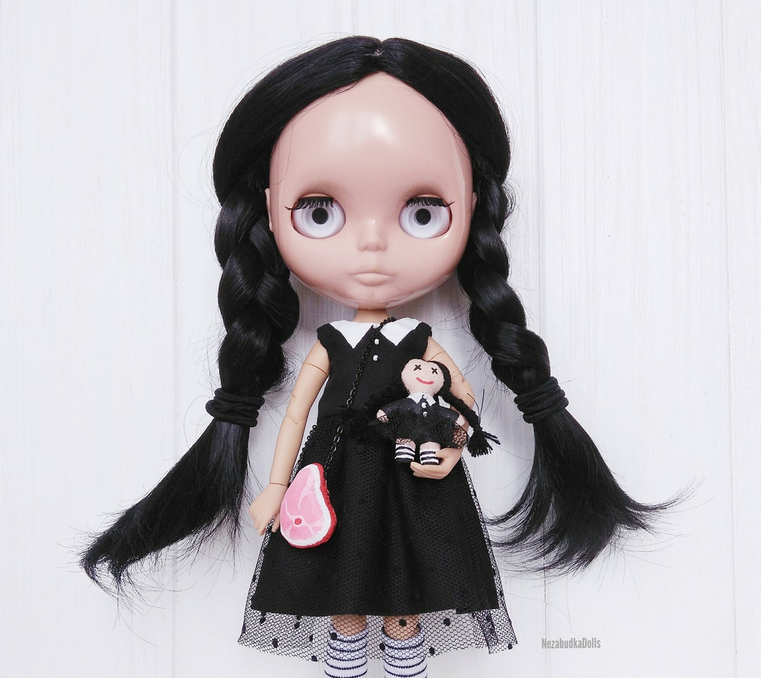 Blythe Goth Outfit Halloween Doll Costume for Blythe, Middie, Petite ...