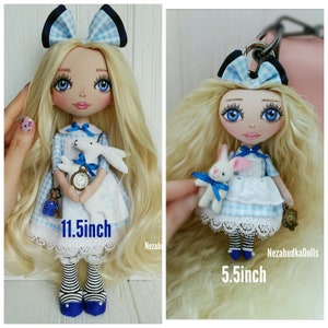 Alice in Wonderland Custom Rag Doll Birthday Gift for Women Textile ...