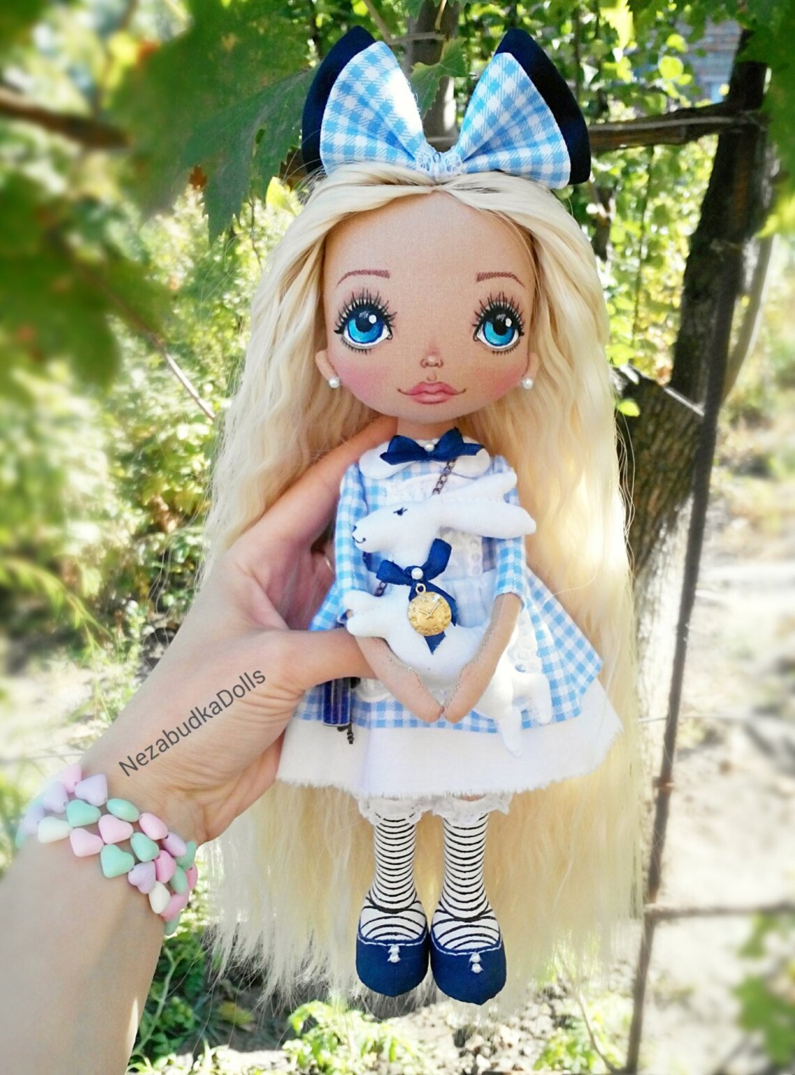 Alice in Wonderland Custom Textile Rag Doll Handmade Christmas - Etsy