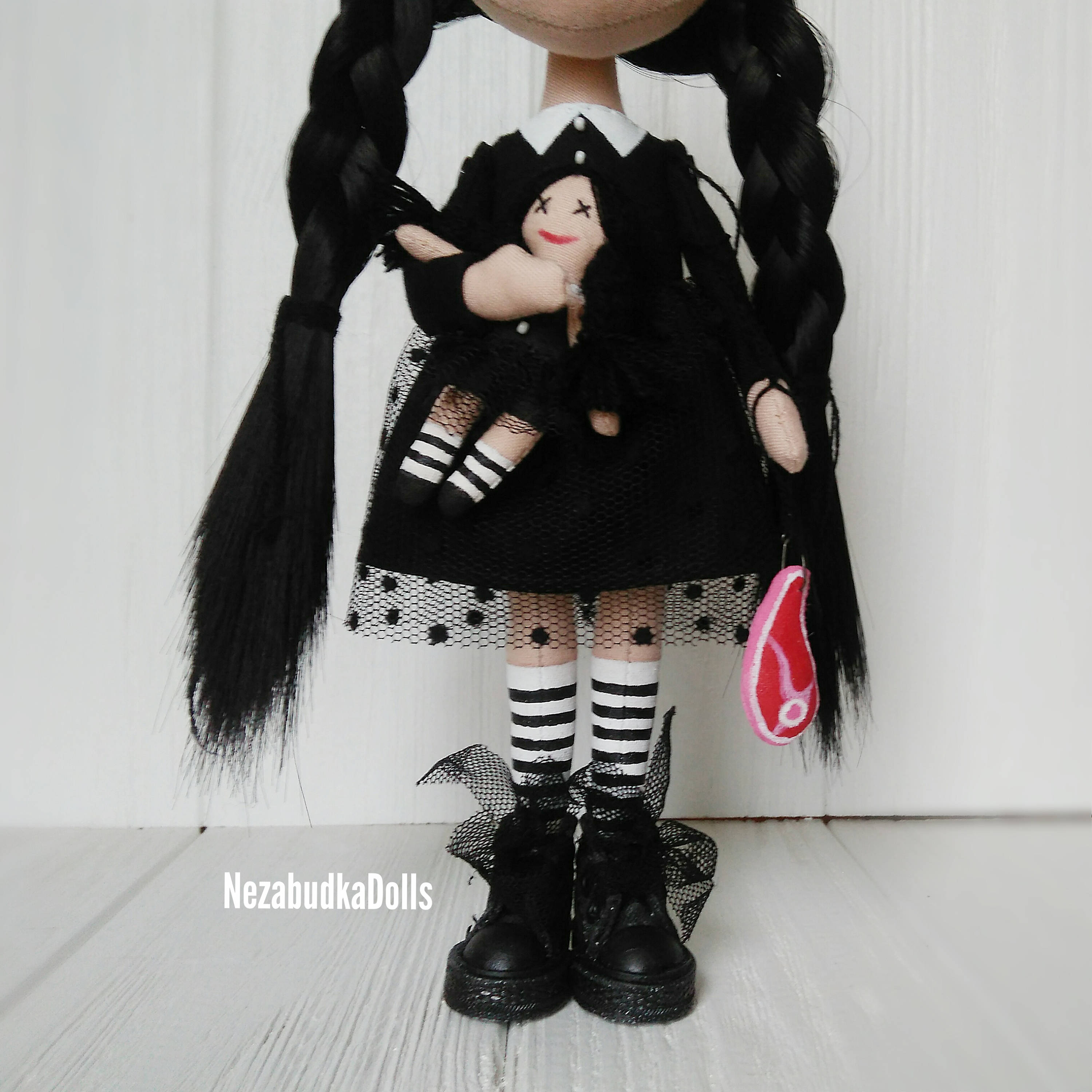 Goth Rag Doll Halloween's Creepy Decor Horror Art Black - Etsy