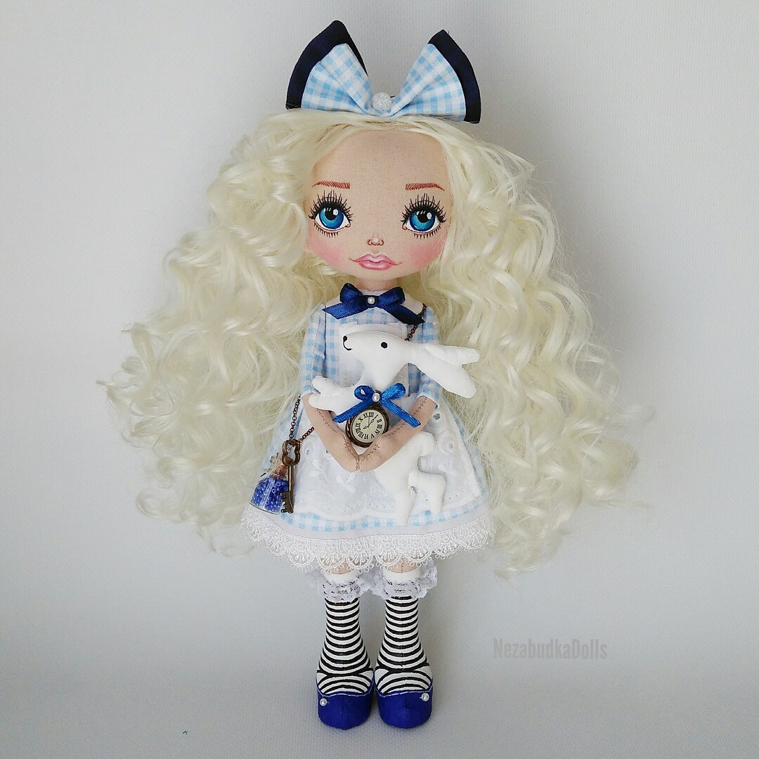 Alice in Wonderland Custom Rag Doll Birthday Gift for Women Textile ...