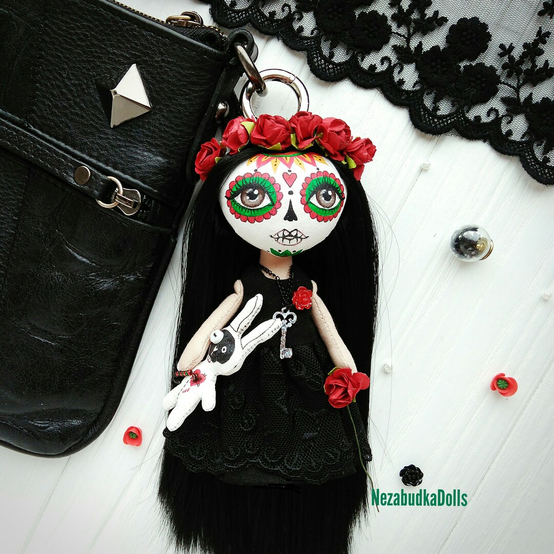 Horror Rag Doll Halloween Mexicano Dolls Muertos Gothic Bag Charm ...