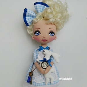 Alice in Wonderland Custom Rag Doll Birthday Gift for Women Textile ...