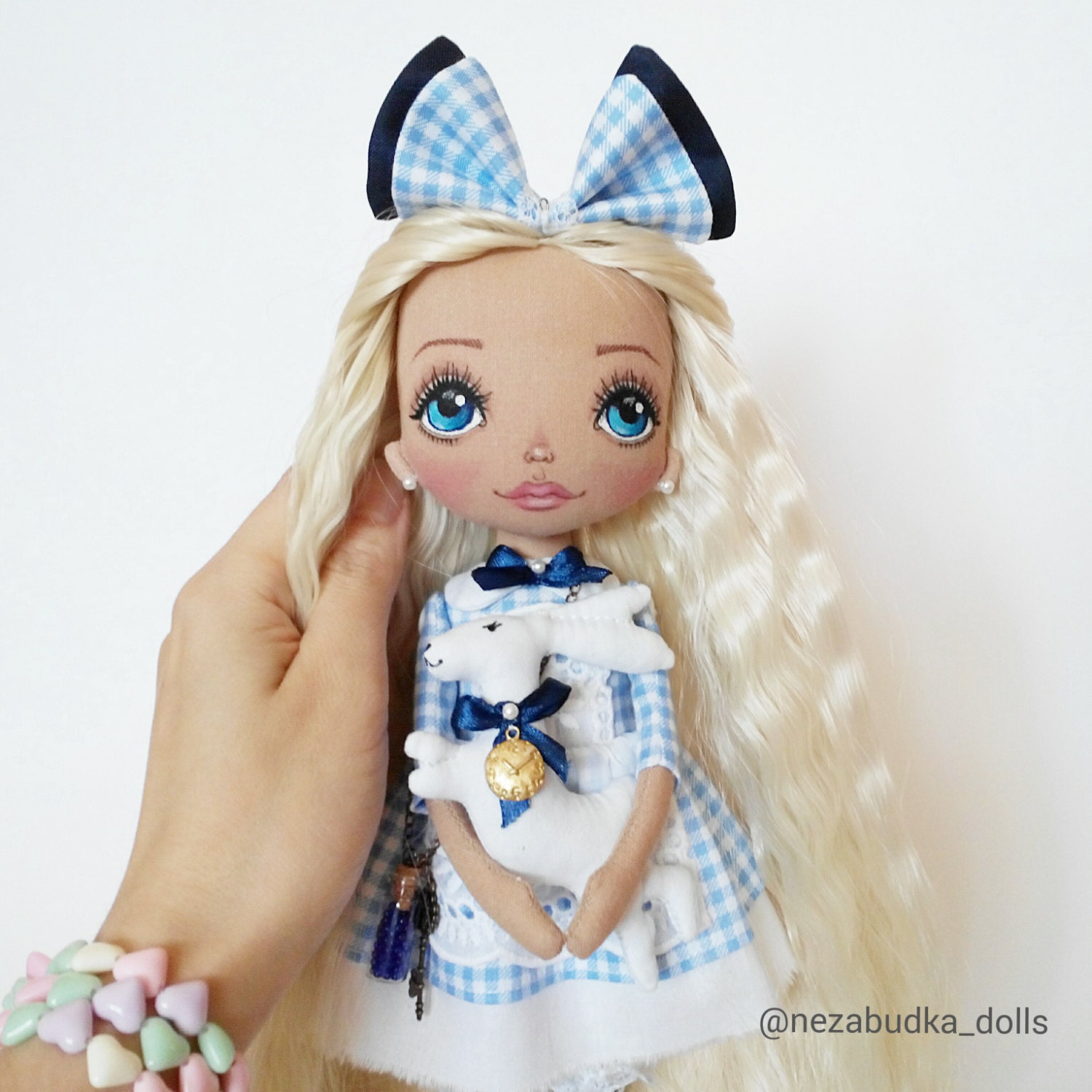 Alice in Wonderland Custom Textile Rag Doll Handmade Christmas Birthday ...