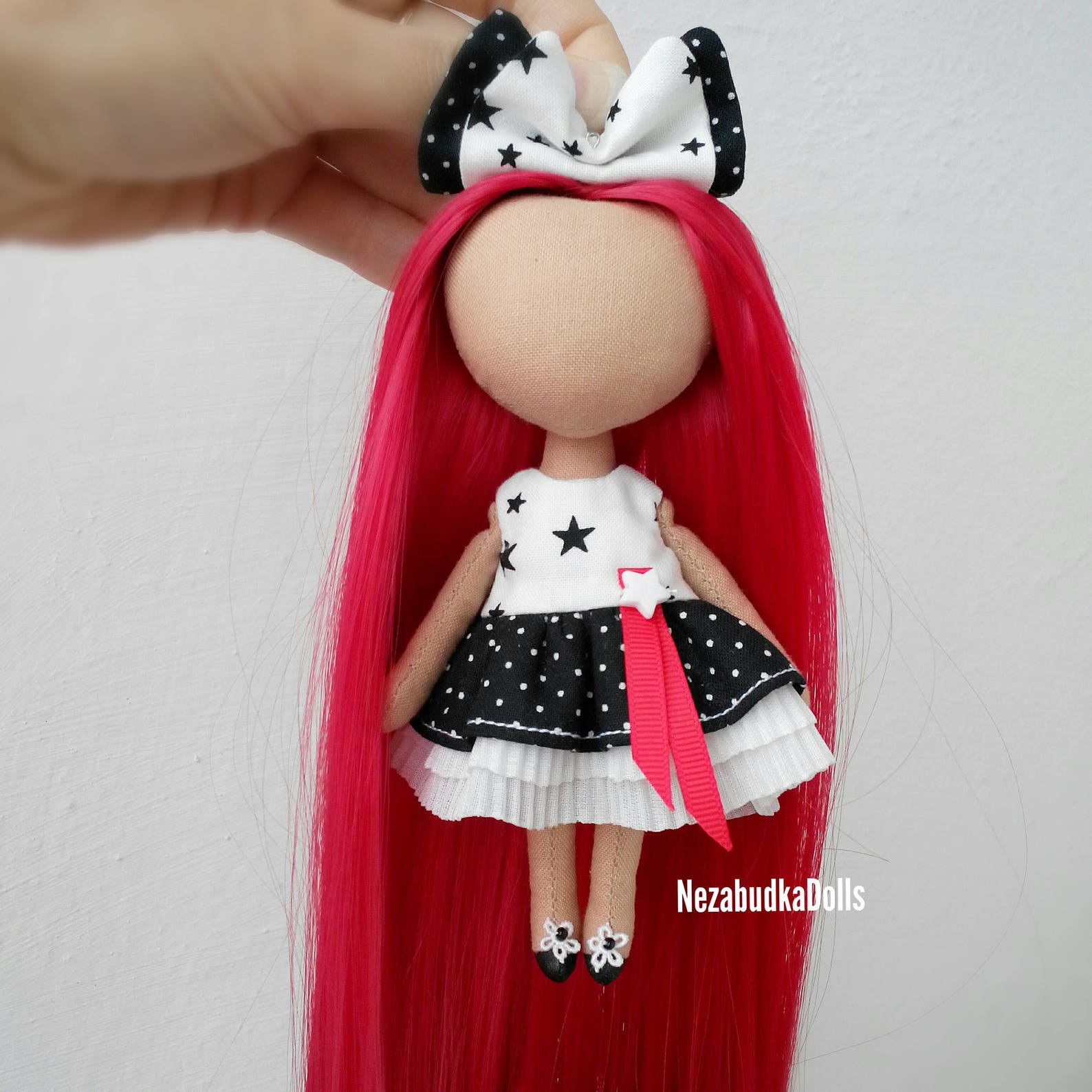 Straight hair for dolls 12 Artificial long hair for wig | Etsy
