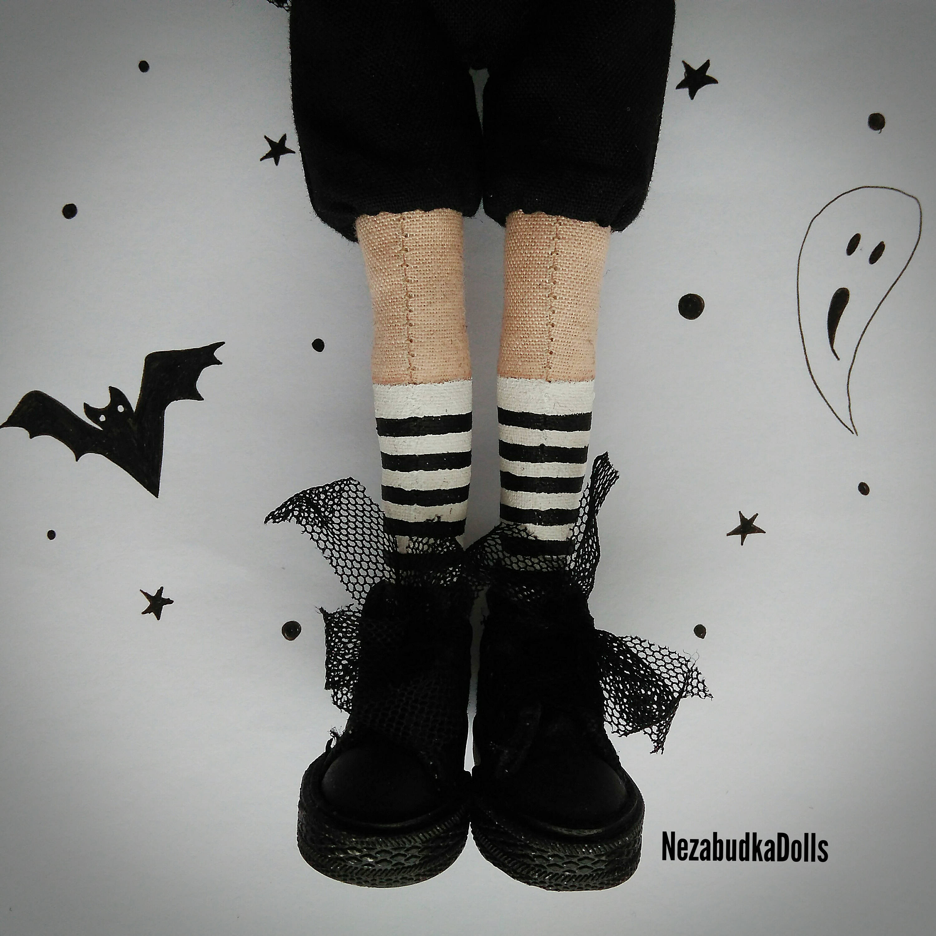 Creepy Rag Doll Horror Art Doll Handmade - Etsy