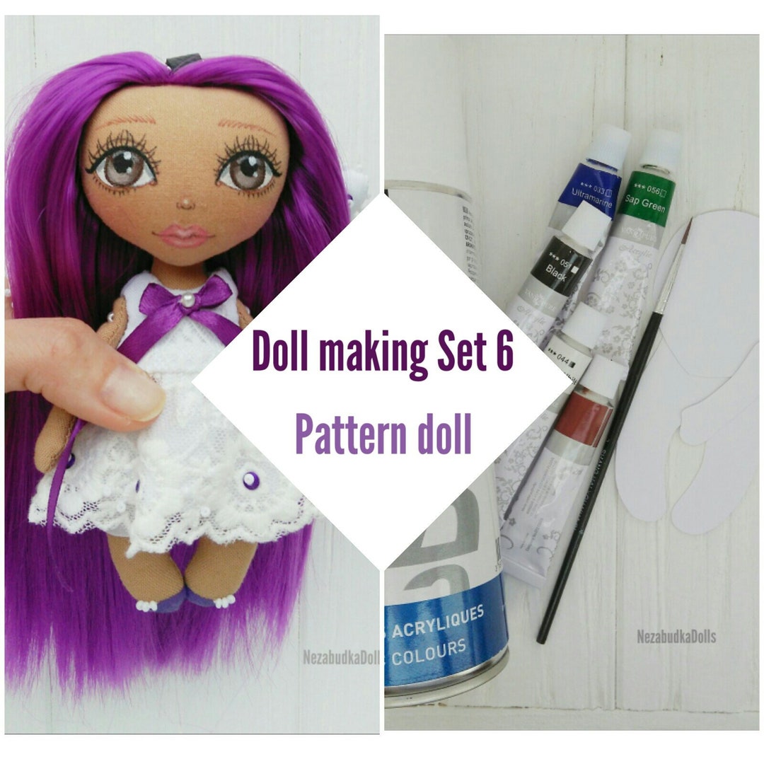 DIY Doll Set 6 for Making Dolls 5.5 Inches, Paper Pattern, Paints ...