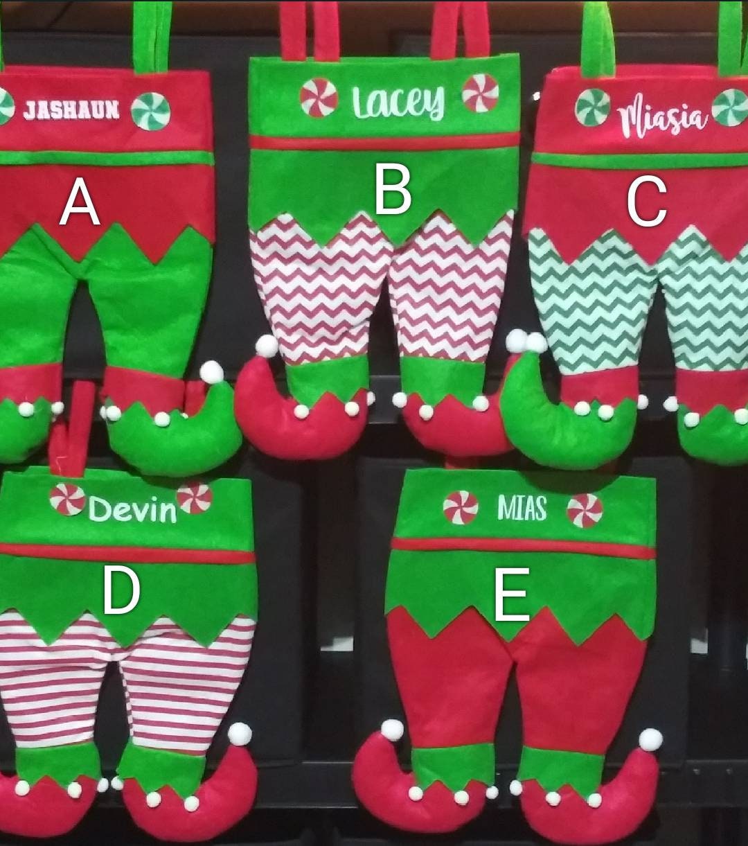 Personalized Elf Pants, Elf Legs, Christmas Stockings, Elf Stockings ...