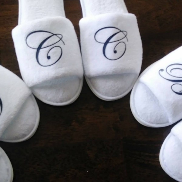 Monogrammed Slippers - Etsy