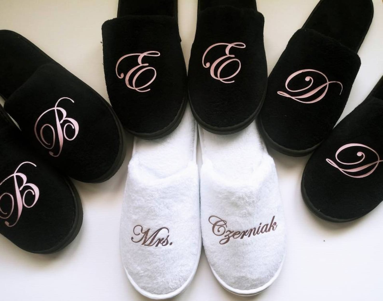 Bridesmaid Slippers Personalized Slippers Monogrammed - Etsy