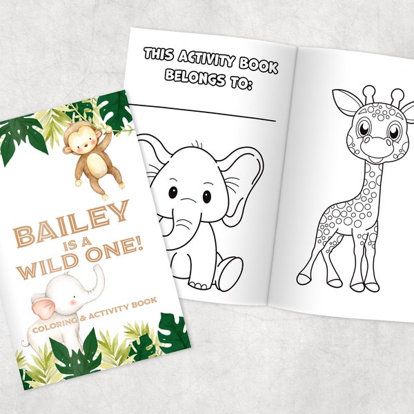 Wild One Coloring Book - Etsy