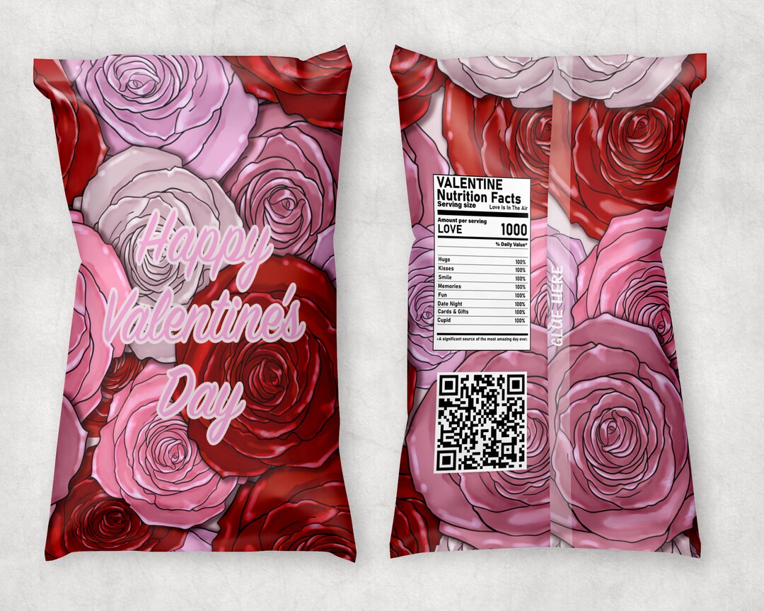 Valentine's Day Chip Bag // Instant Download // Party Treat Bag ...