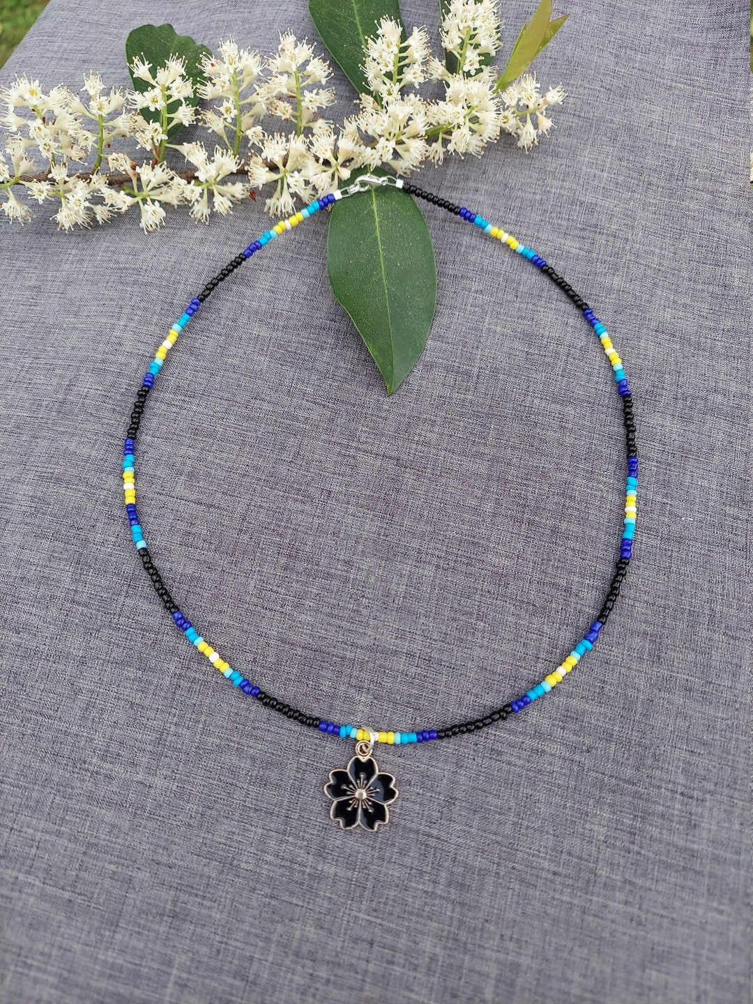 Handmade Seed Bead Necklace-beaded Choker One of a Kind Necklace Beaded ...