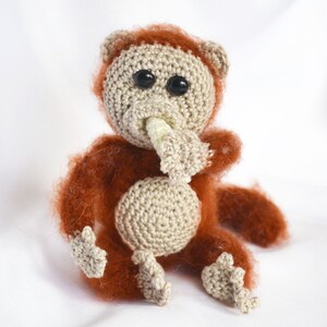 Cheeky Monkey Amigurumi Crochet Pattern Little Monkey With Banana ...
