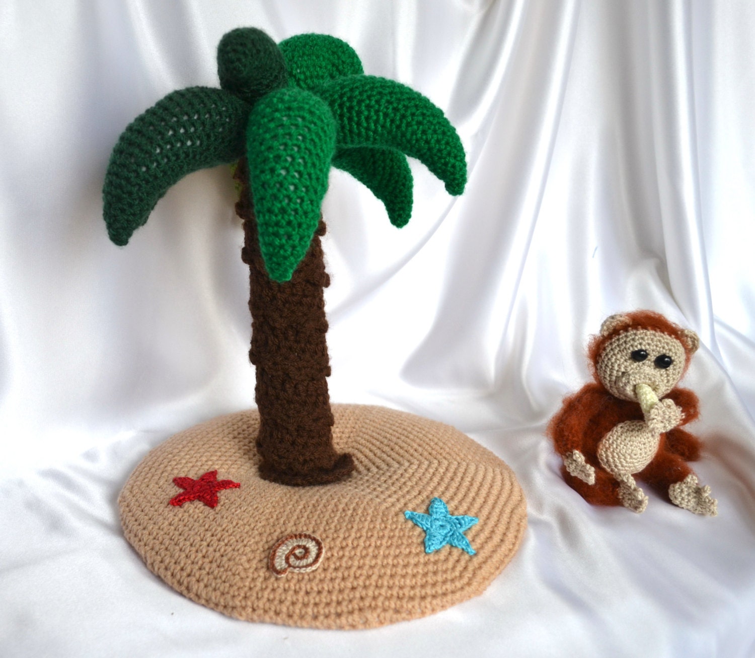 Palm Tree Crochet Pattern Monkey Amigurumi Crochet Banana Sea - Etsy UK