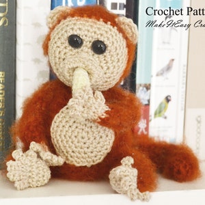 Cheeky Monkey Amigurumi Crochet Pattern Little Monkey With Banana ...