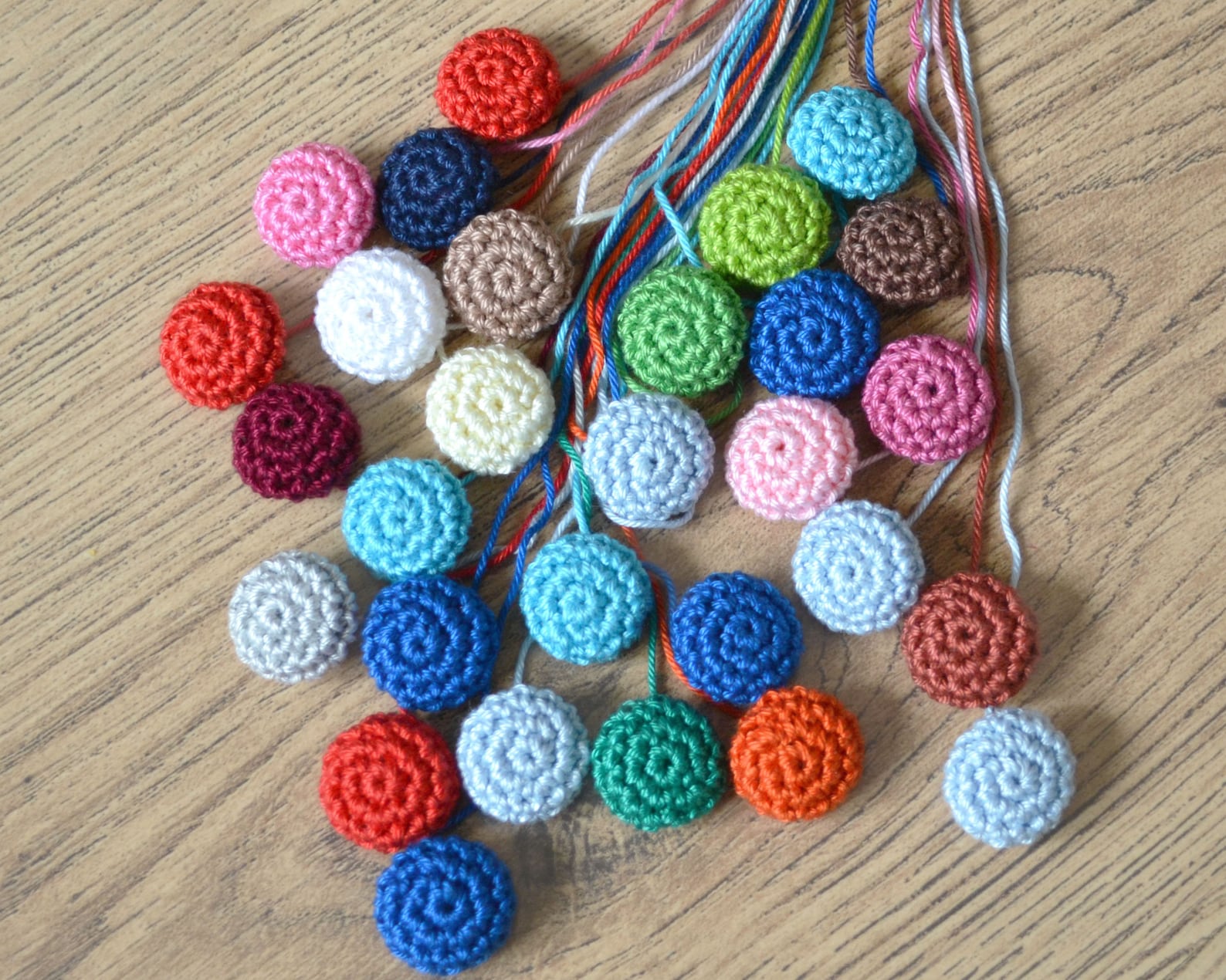 Crochet Covered Buttons PDF Tutorial: Decorative Round Buttons (digital ...