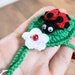 Crochet Ladybug Keychain Pattern: Ladybird on Leaf Keyring (PDF ...