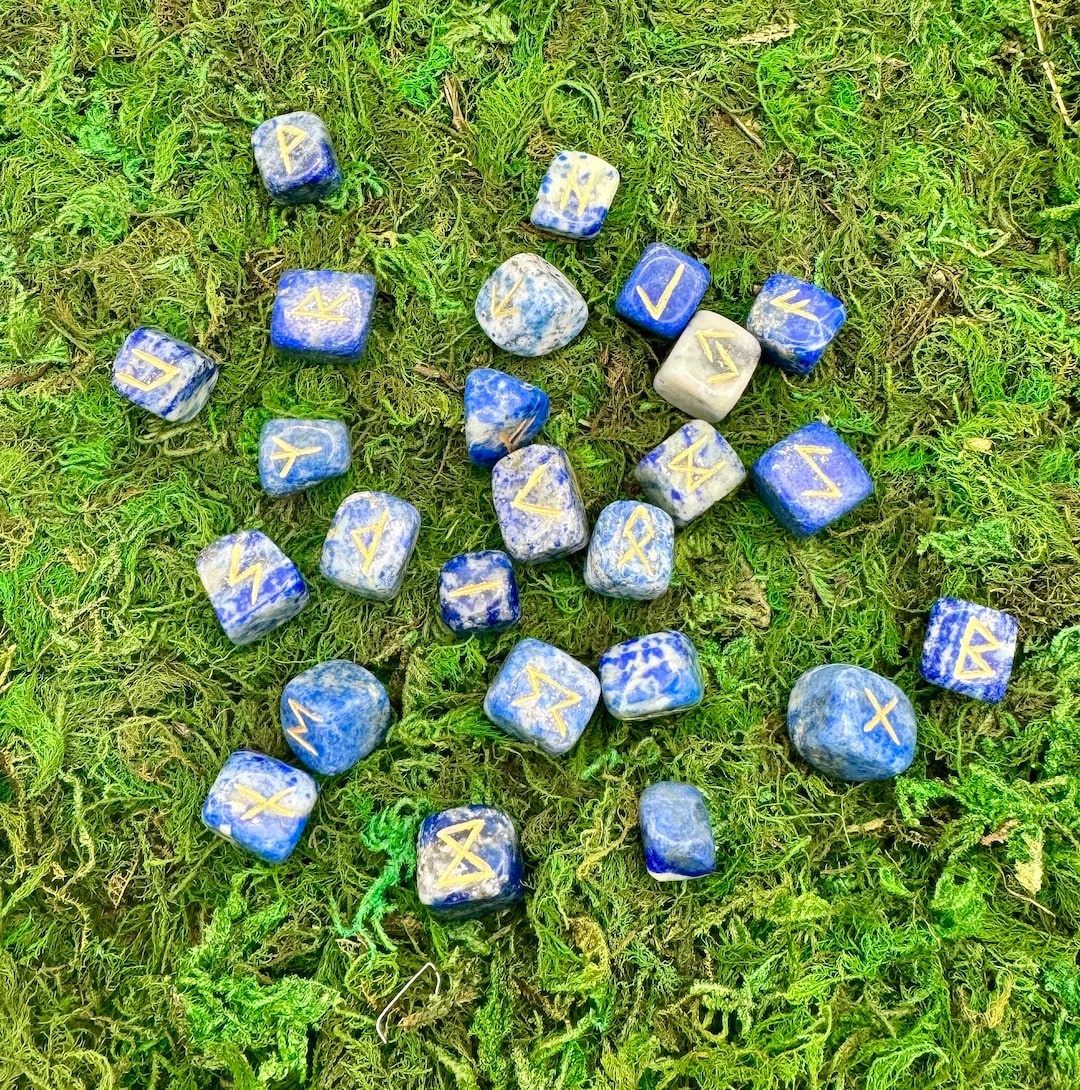 Lapis Lazuli Runes Set - Etsy