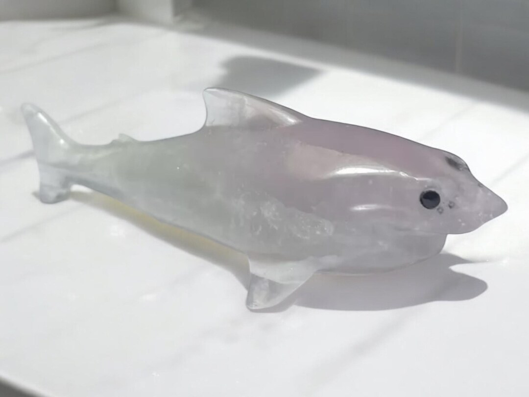 Shark Figure Crystal Shark Light Blue & Purple Shark Bathroom Decor ...